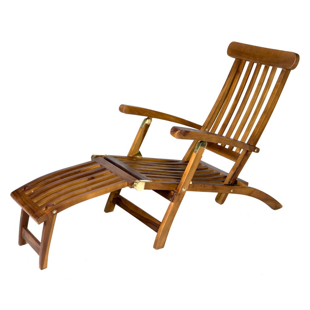 Teak Steamer Chair | Luxury Outdoor Reclining Lounge Chair
